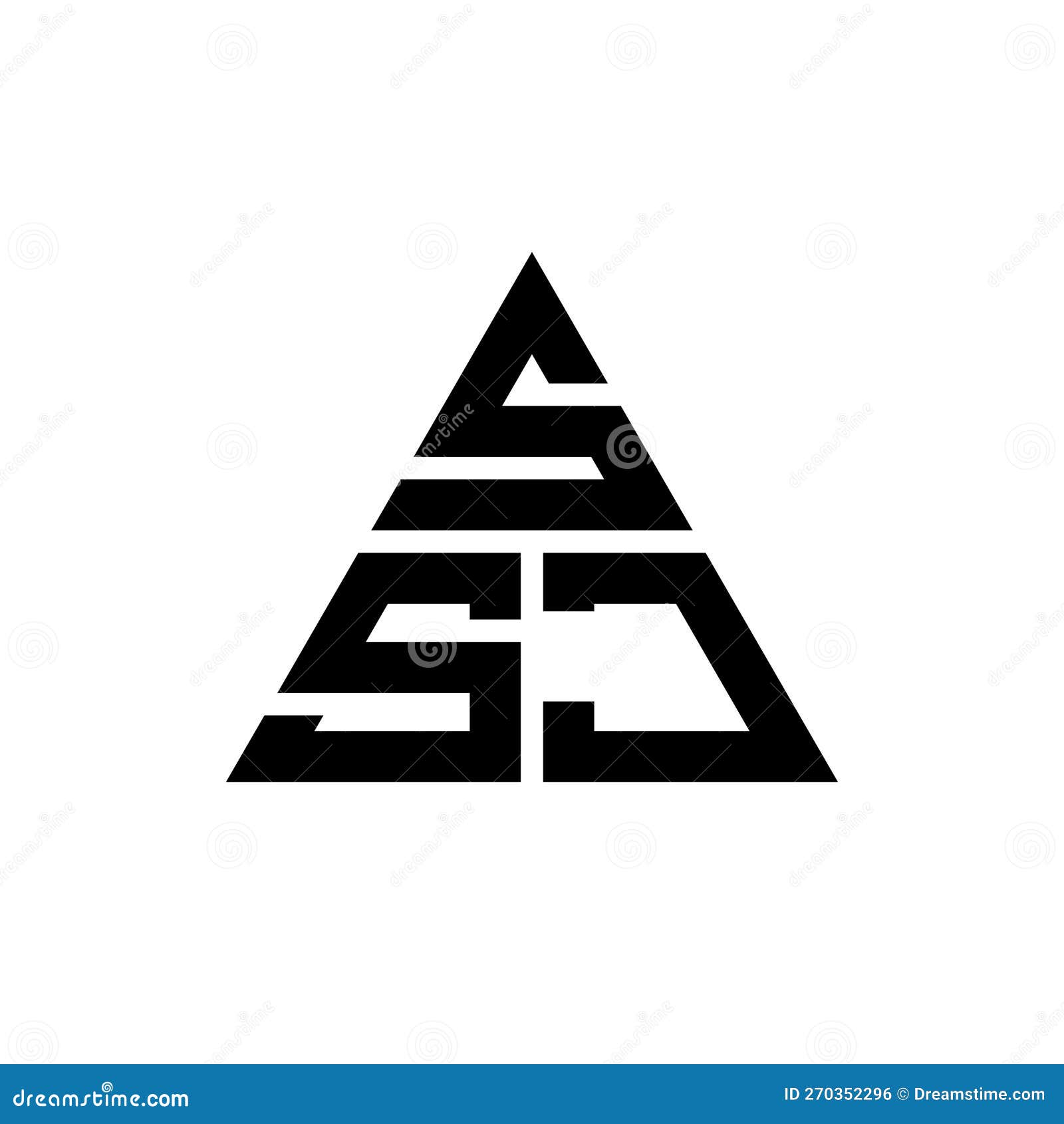 SSJ Triangle Letter Logo Design with Triangle Shape. SSJ Triangle Logo ...