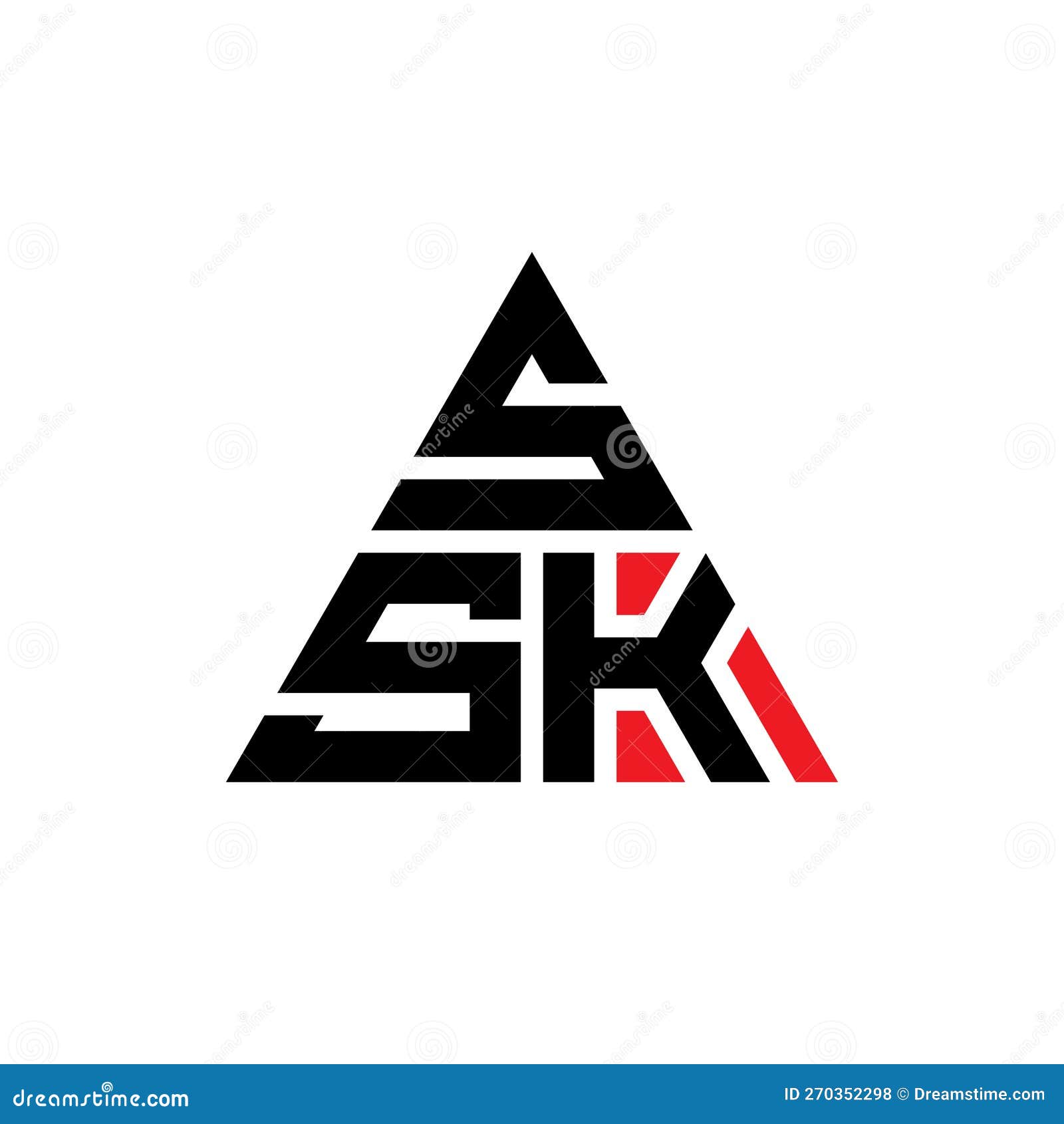 SSK Triangle Letter Logo Design with Triangle Shape. SSK Triangle Logo ...