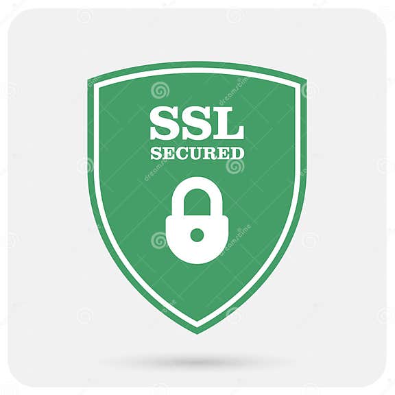 Ssl Certificate Shield with Lock - Secure Website Emblem Stock Vector ...