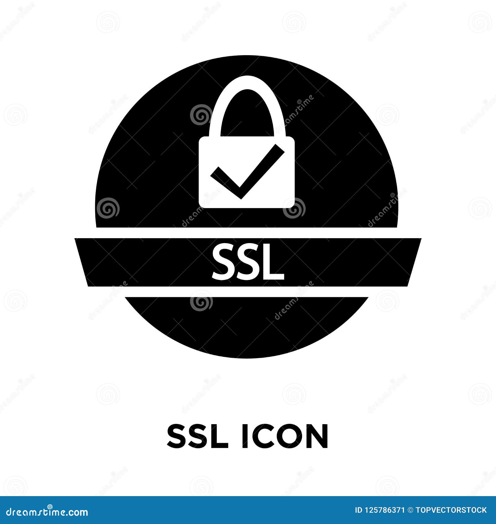 Ssl Icon Vector Isolated on White Background, Logo Concept of Ss Stock ...