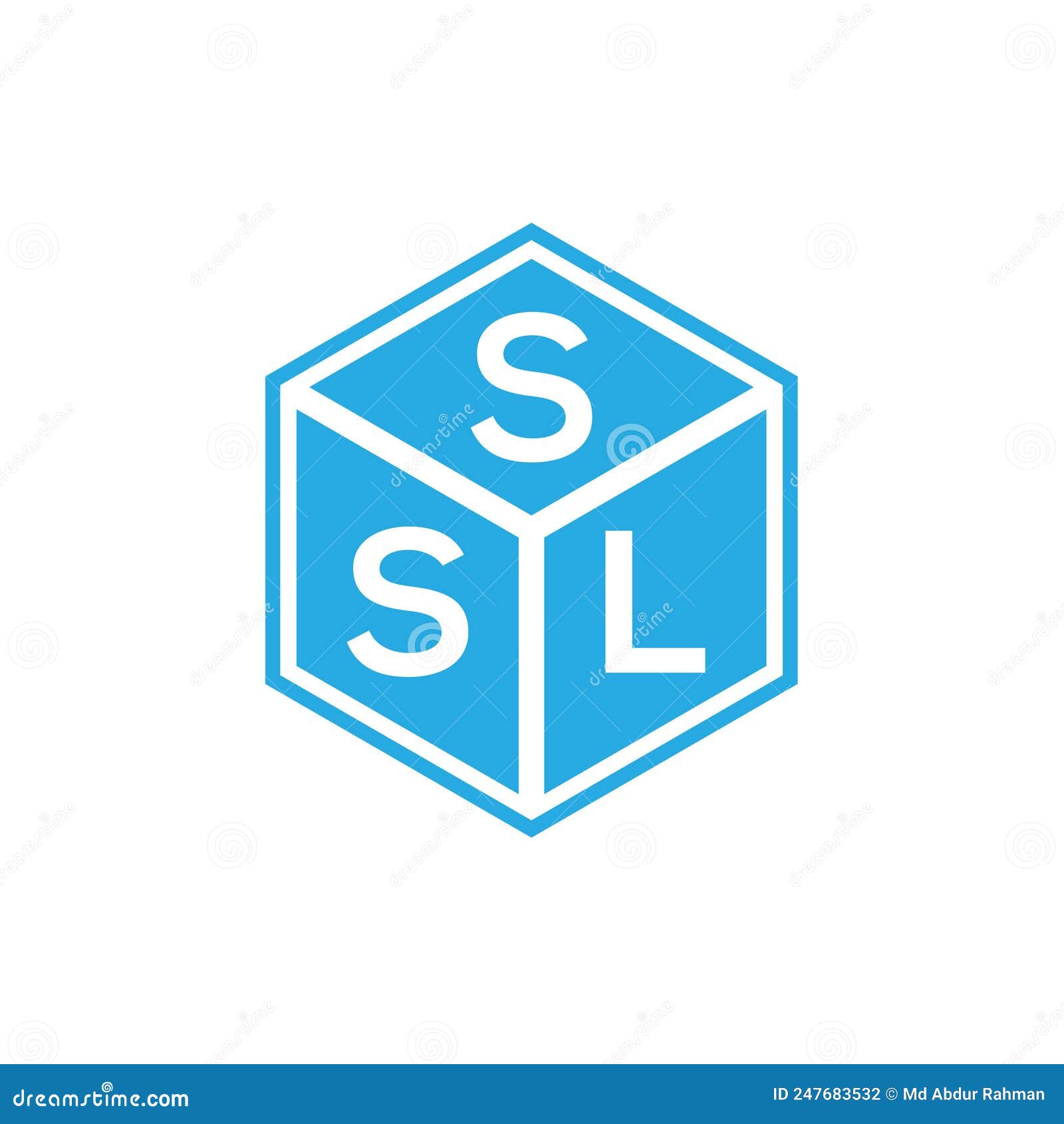 SSL Letter Logo Design on Black Background. SSL Creative Initials ...