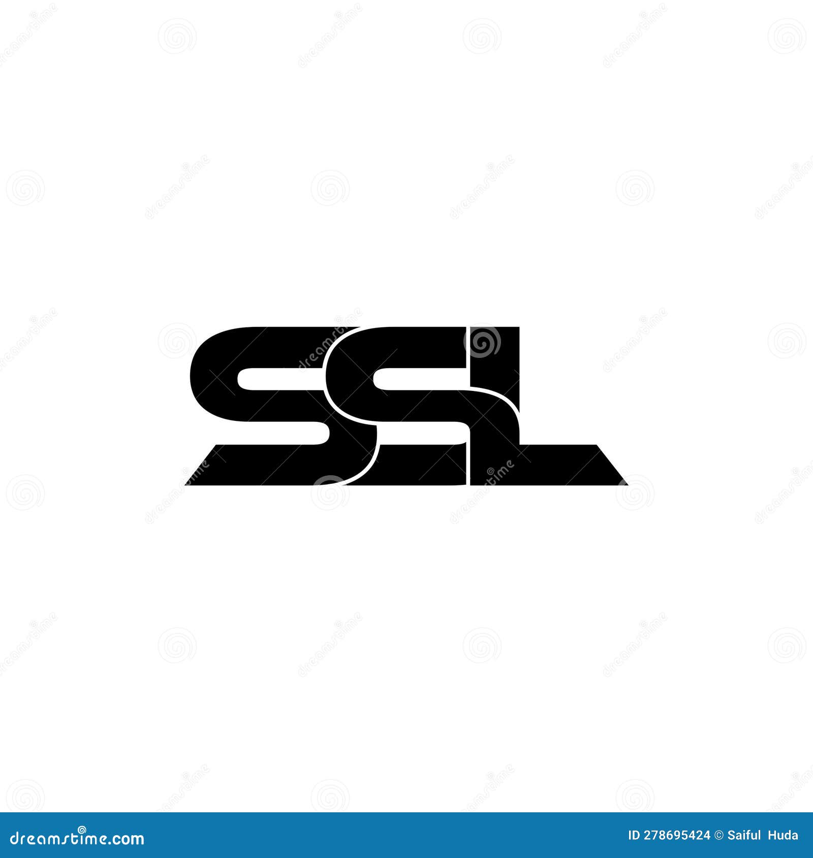 SSL Letter Monogram Logo Design Vector Stock Vector - Illustration of ...