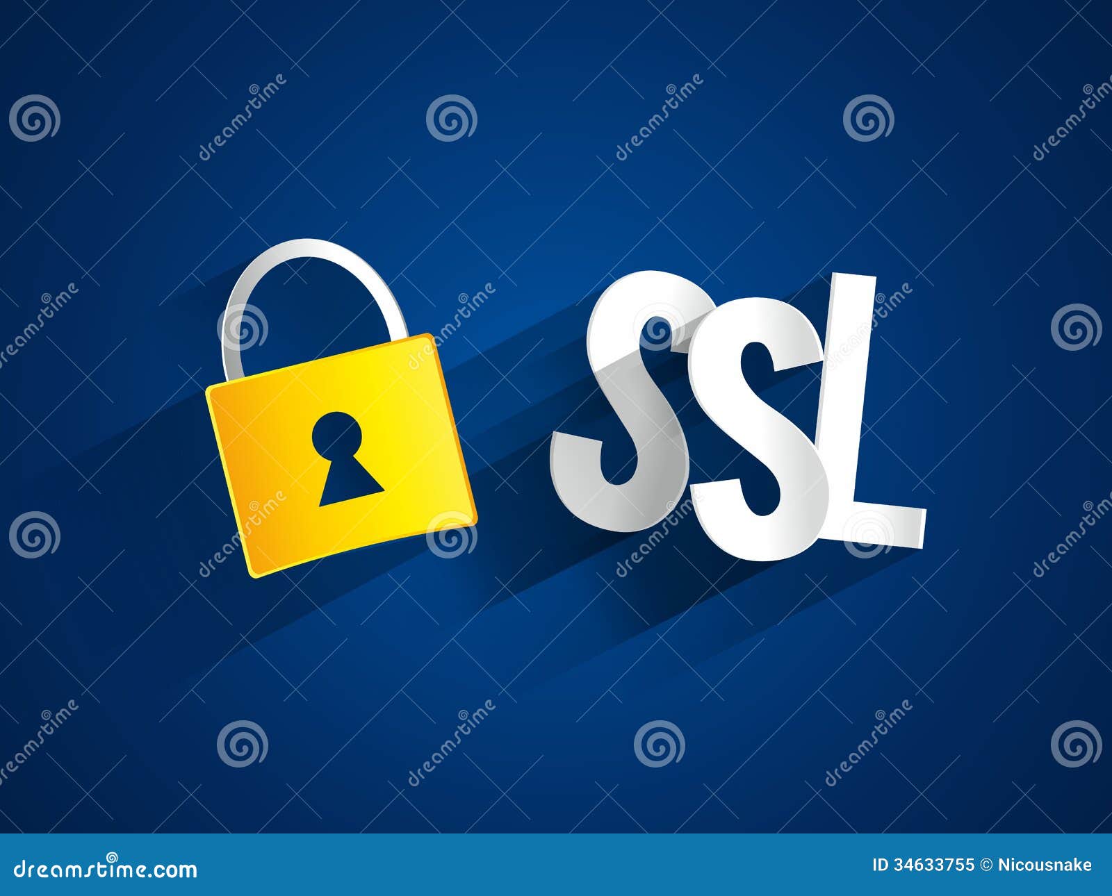 SSL and padlock stock vector. Illustration of online - 34633755
