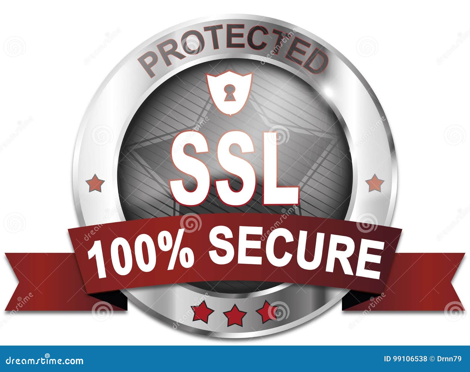 Ssl Protected 100 Secure Button Stock Vector Illustration Of