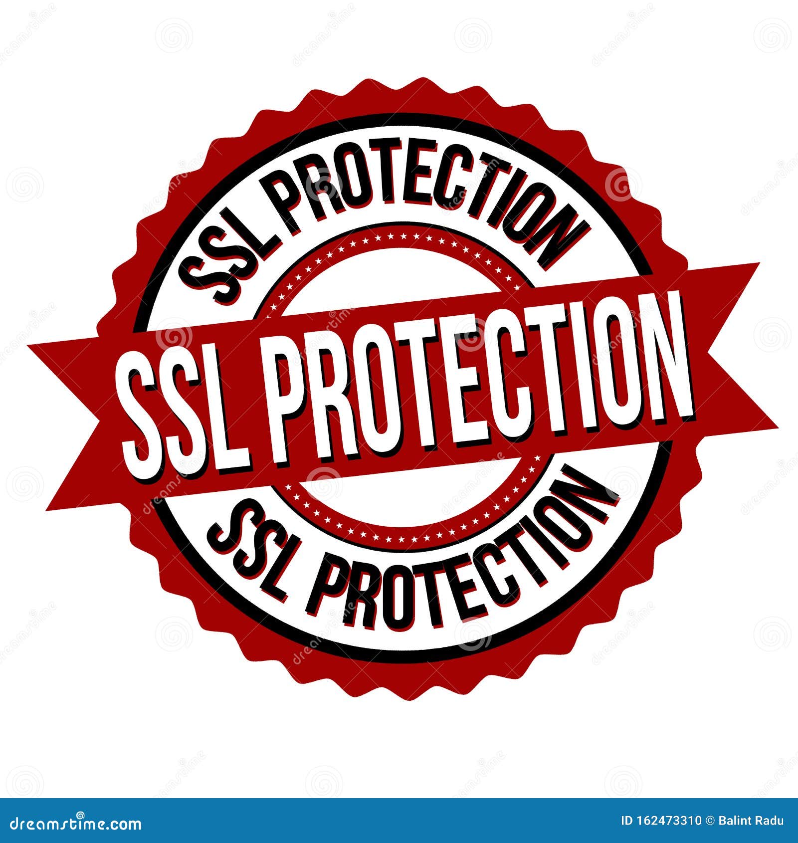 SSL Protection Label Or Sticker Vector Illustration | CartoonDealer.com ...