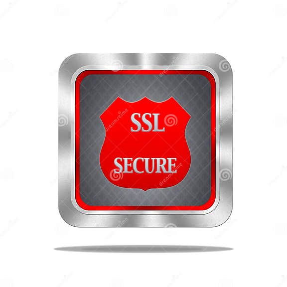 SSL secure button. stock illustration. Illustration of bank - 28001556