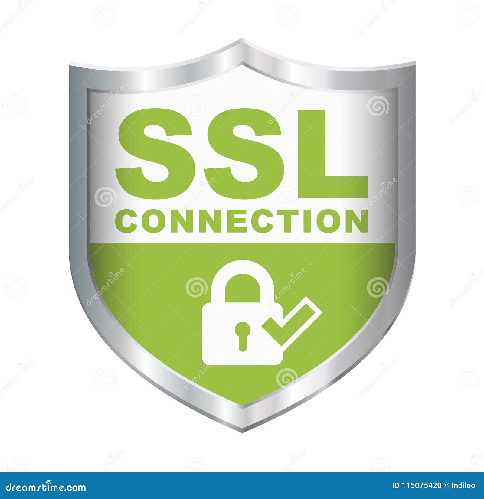 SSL Secure Connection Badge Stock Illustration - Illustration of icon ...