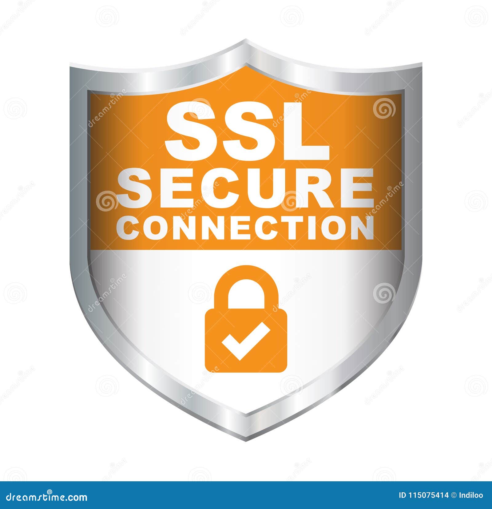 SSL Secure Connection Badge Stock Illustration - Illustration of symbol ...