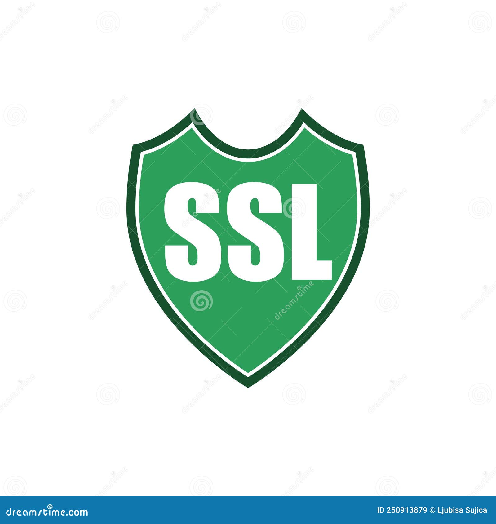 SSL Secure Connection Icon Isolated on White Background Stock Vector ...