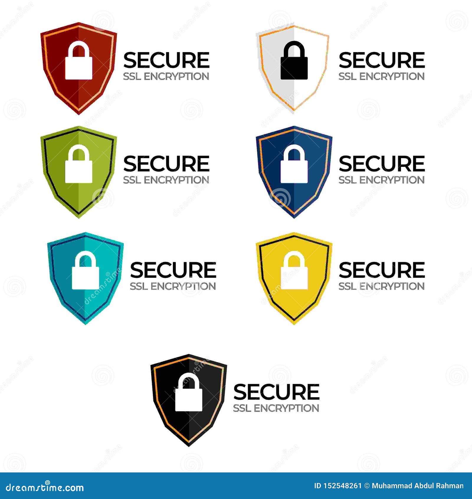 Secure SSL Encryption Banner - Vector Illustration - Isolated On ...