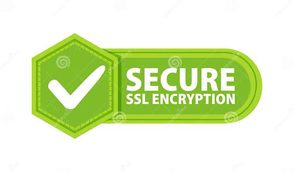 SSL Secure Https Connection Badge with a Check Mark. Label or Sticker ...