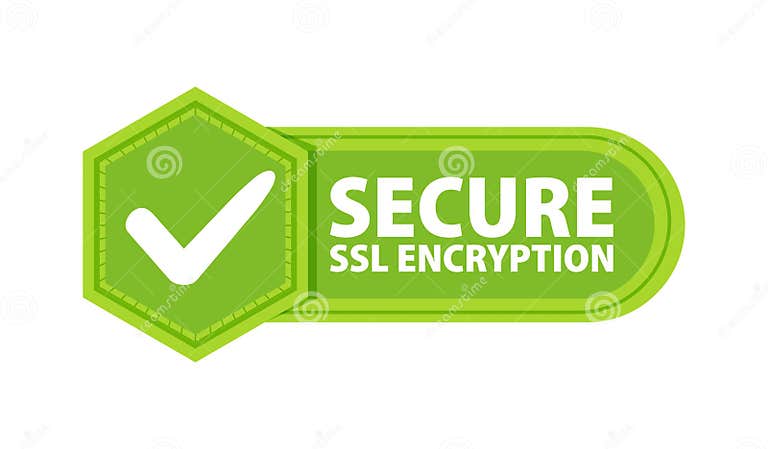 SSL Secure Https Connection Badge with a Check Mark. Label or Sticker ...