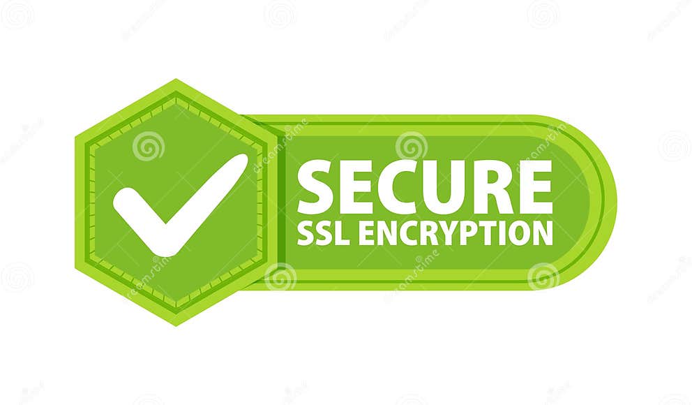 SSL Secure Https Connection Badge with a Check Mark. Label or Sticker ...