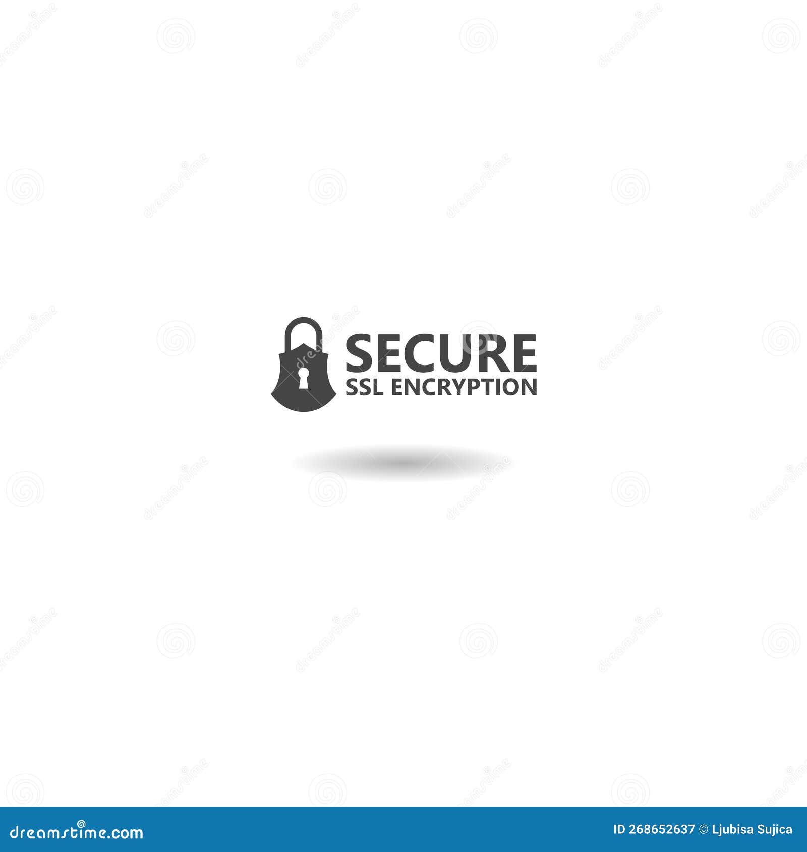 SSL Secure Https Connection Icon with Shadow Stock Vector ...
