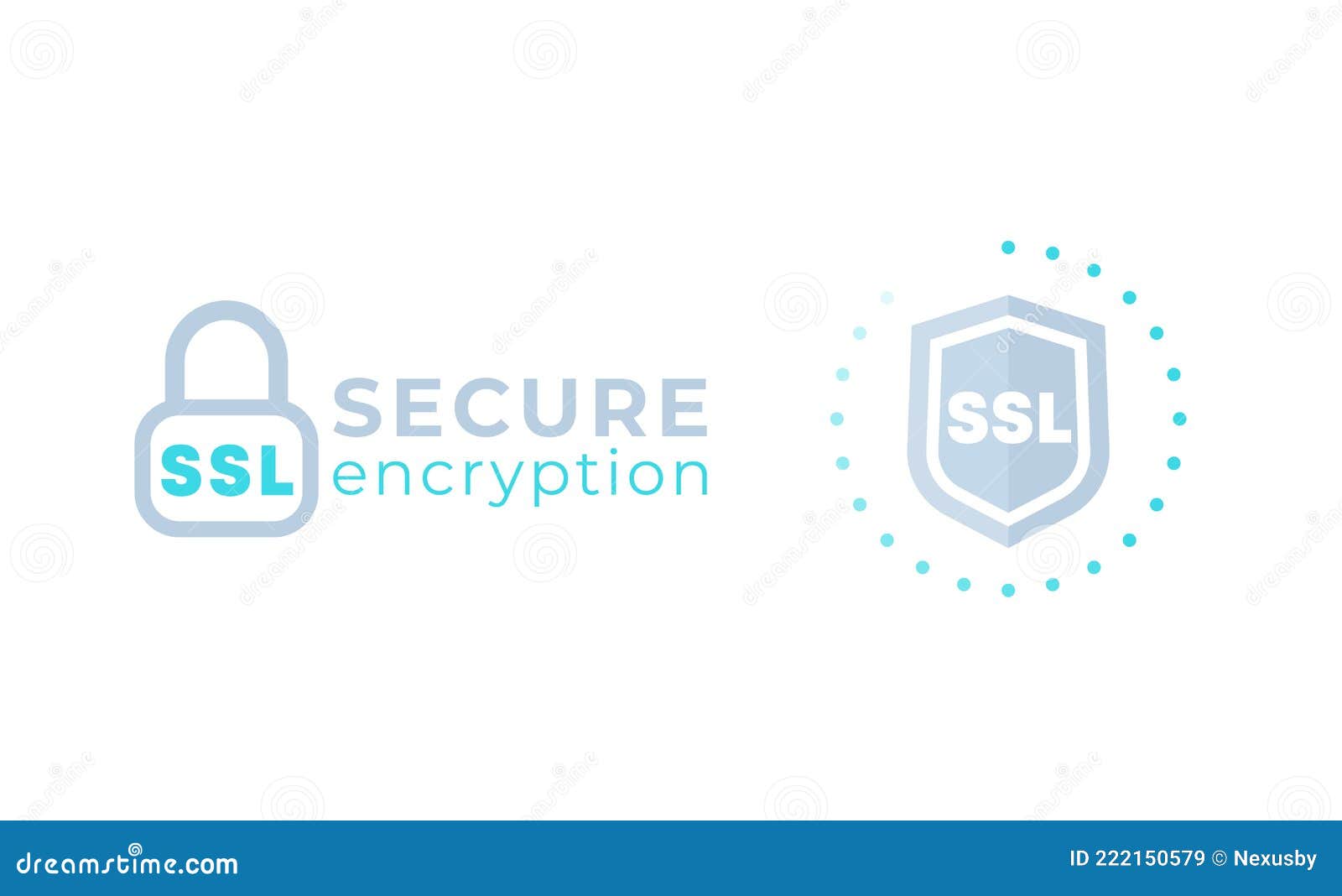 SSL secure icons on white stock vector. Illustration of authentication ...