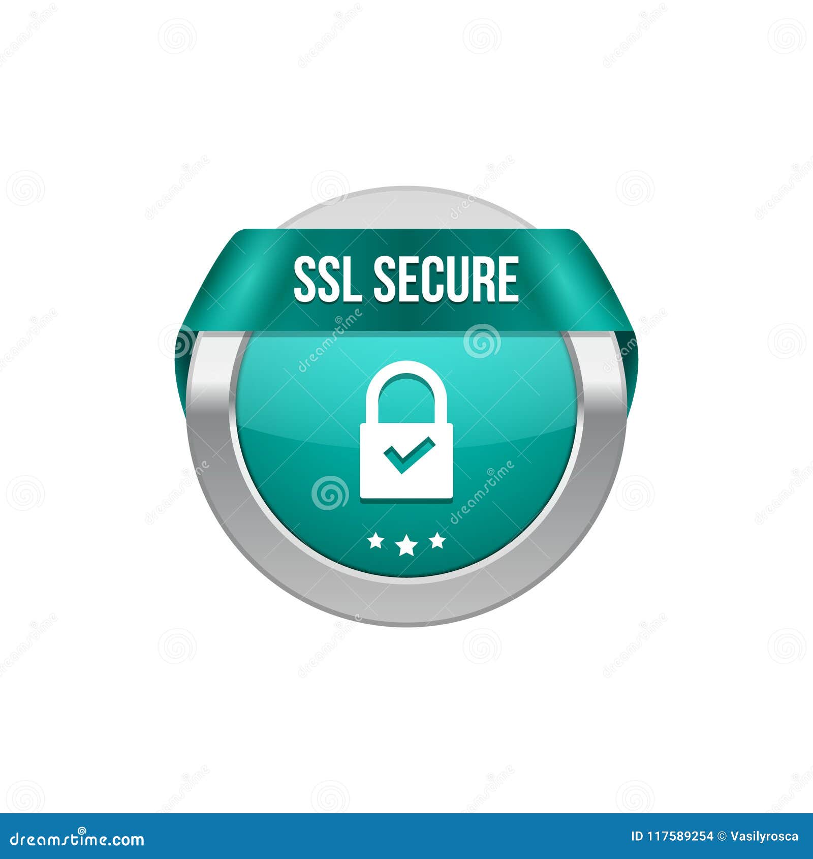 SSL Secure Protection Symbol. SSL Security Transaction Button with ...