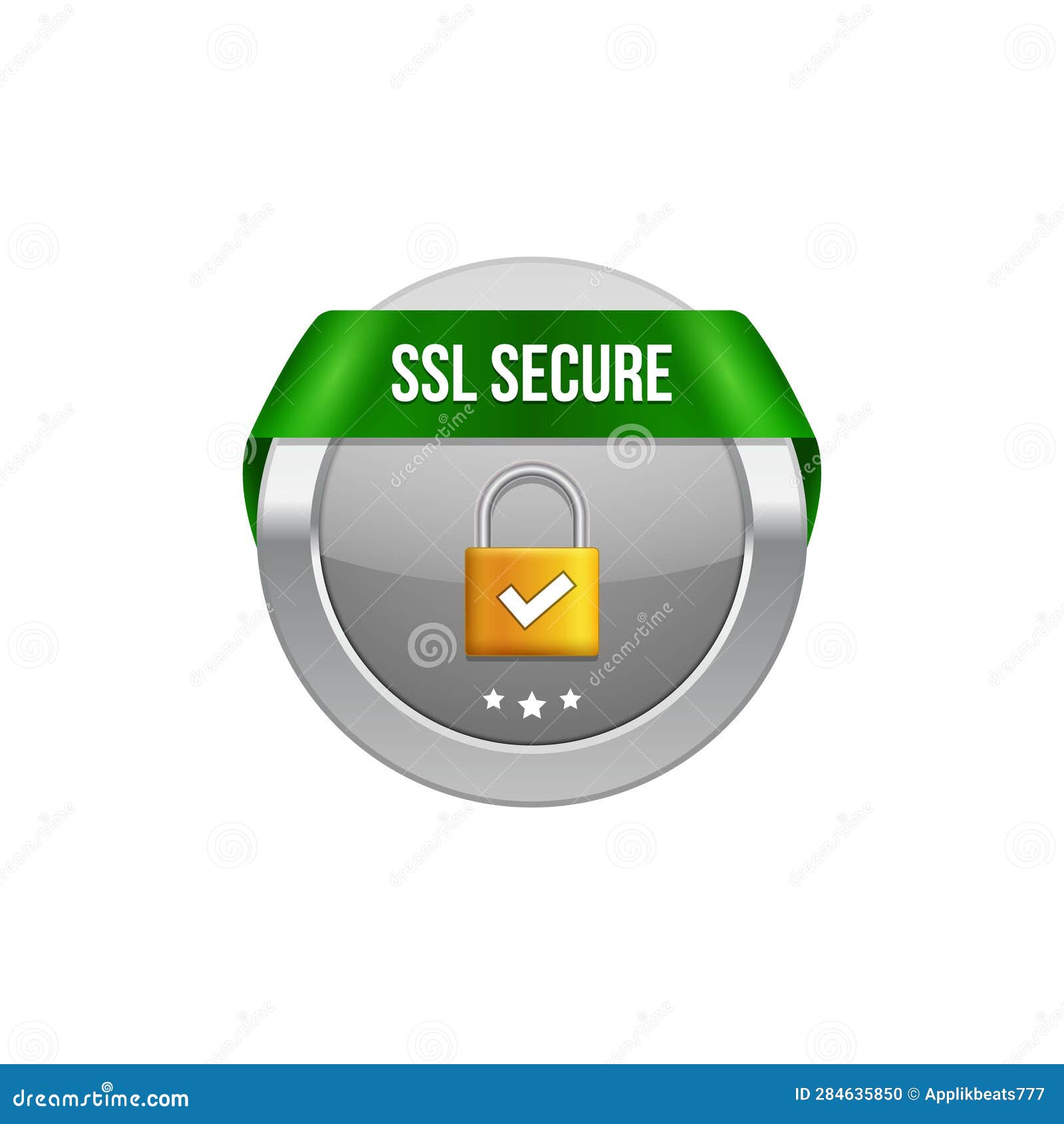 SSL Secure Protection Symbol. SSL Security Transaction Button with ...