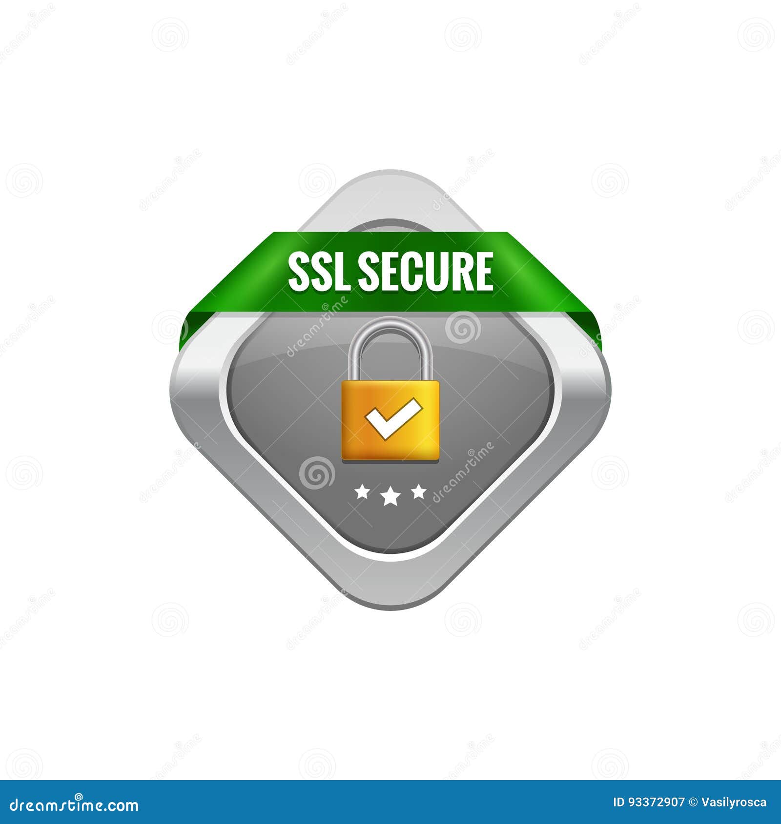 SSL Secure Protection Symbol. SSL Security Transaction Button with ...