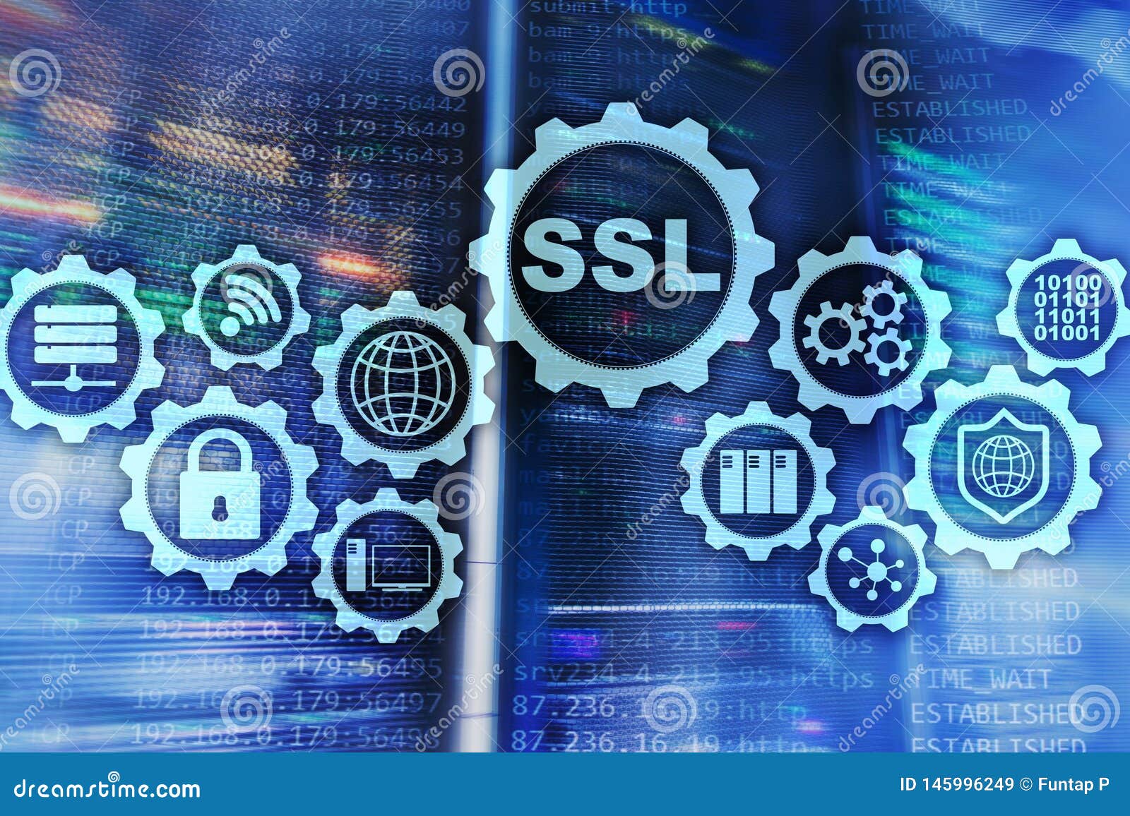 SSL - Secured Socket Layer Professional Blue With Symbol Royalty-Free ...