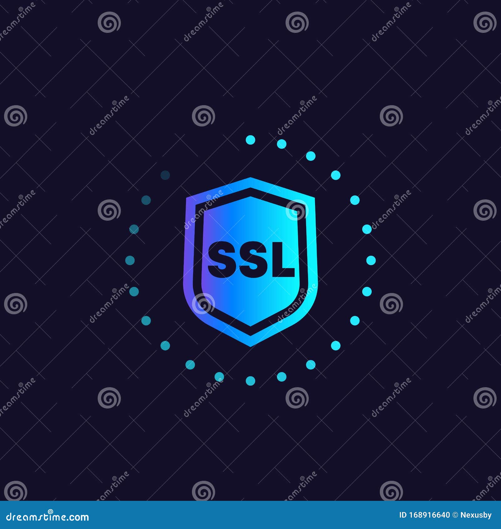 Ssl Secure Vector Icon With Shield Stock Vector Illustration Of