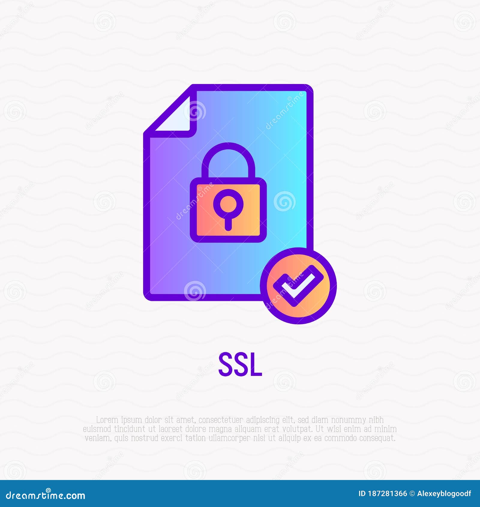 SSL Thin Line Icon. Modern Vector Illustration of Secure Payment Stock ...