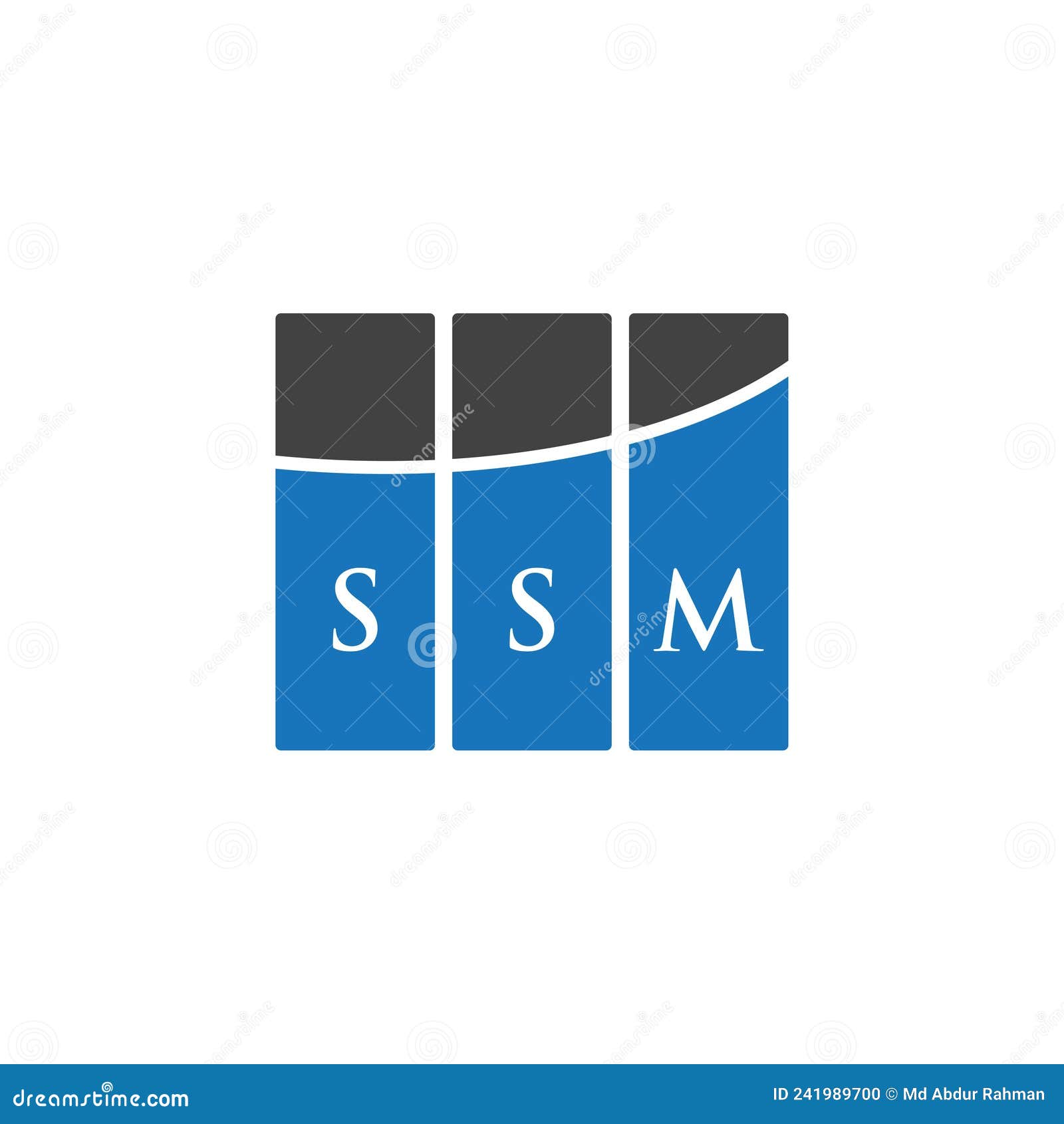 SSM Letter Logo Design on White Background. SSM Creative Initials ...