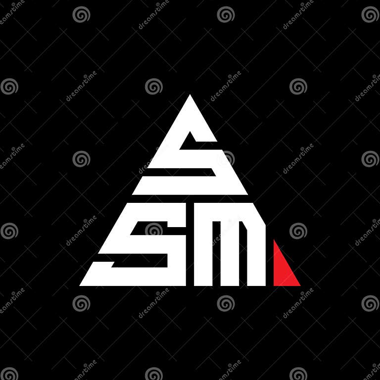 SSM Triangle Letter Logo Design with Triangle Shape. SSM Triangle Logo ...