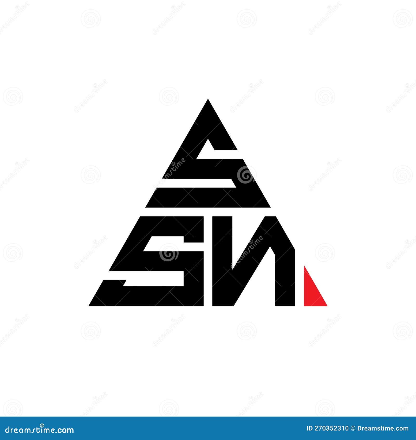 SSN Triangle Letter Logo Design with Triangle Shape. SSN Triangle Logo ...