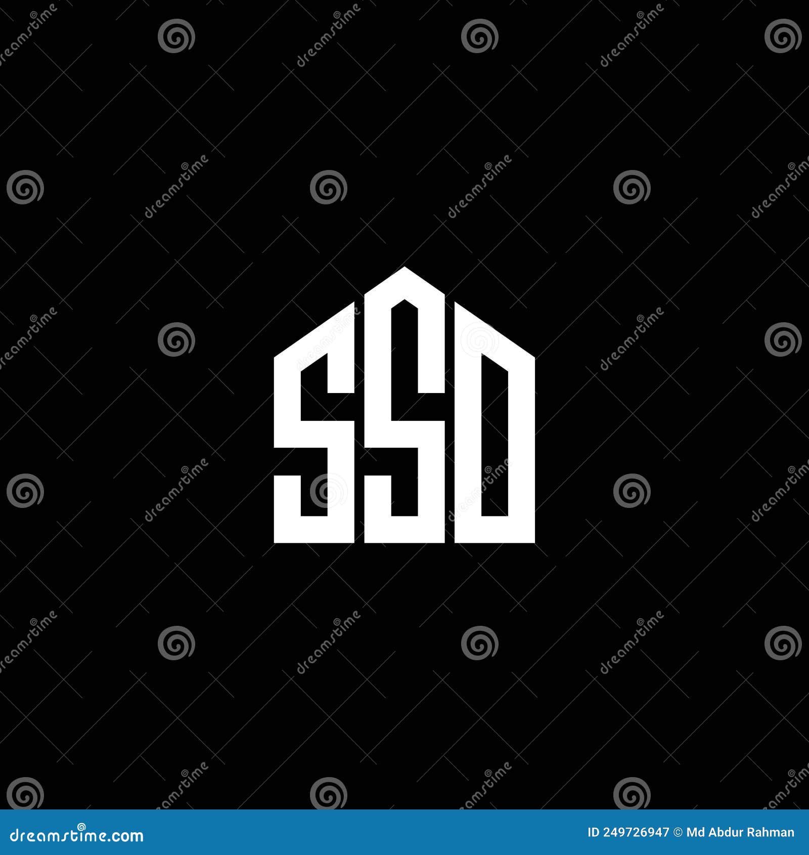 SSO Letter Logo Design on BLACK Background. SSO Creative Initials ...
