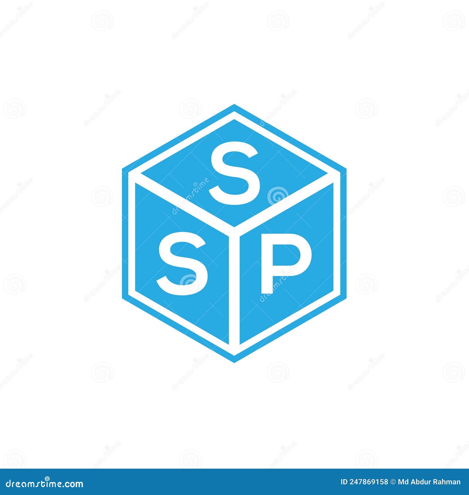 SSP Letter Logo Design On Black Background. SSP Creative Initials ...