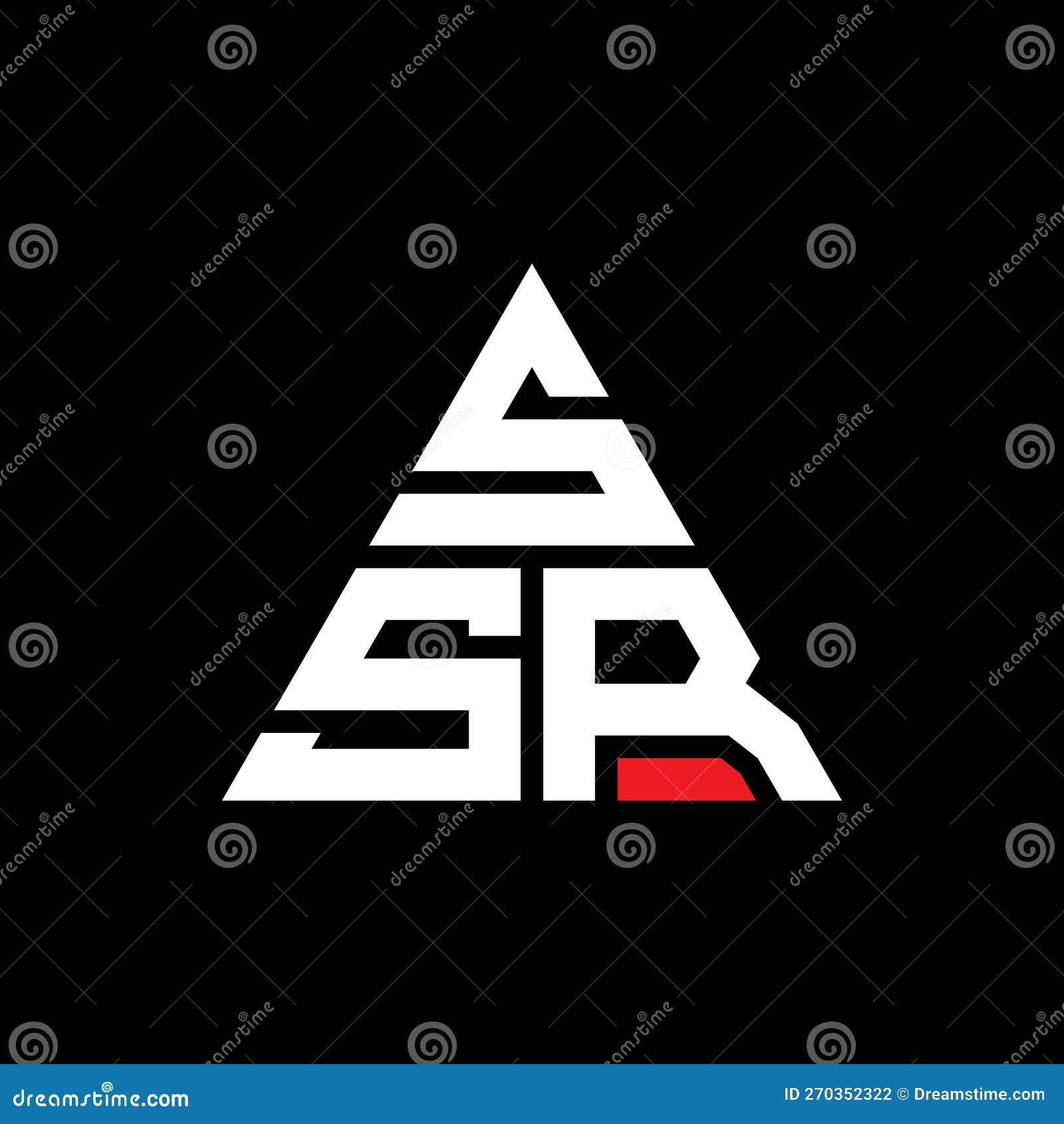 SSR Triangle Letter Logo Design with Triangle Shape. SSR Triangle Logo ...