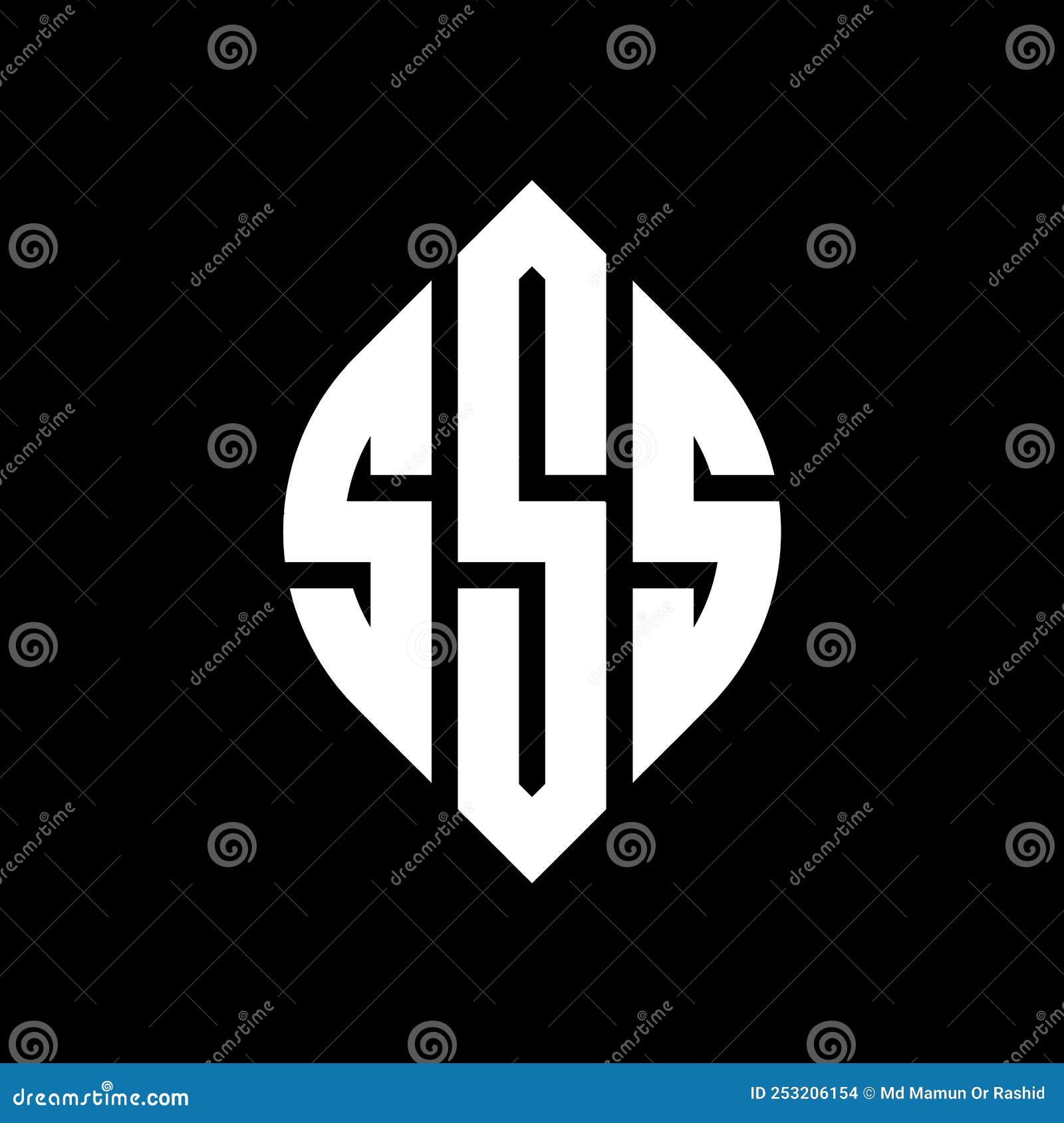 SSS Circle Letter Logo Design with Circle and Ellipse Shape. SSS ...