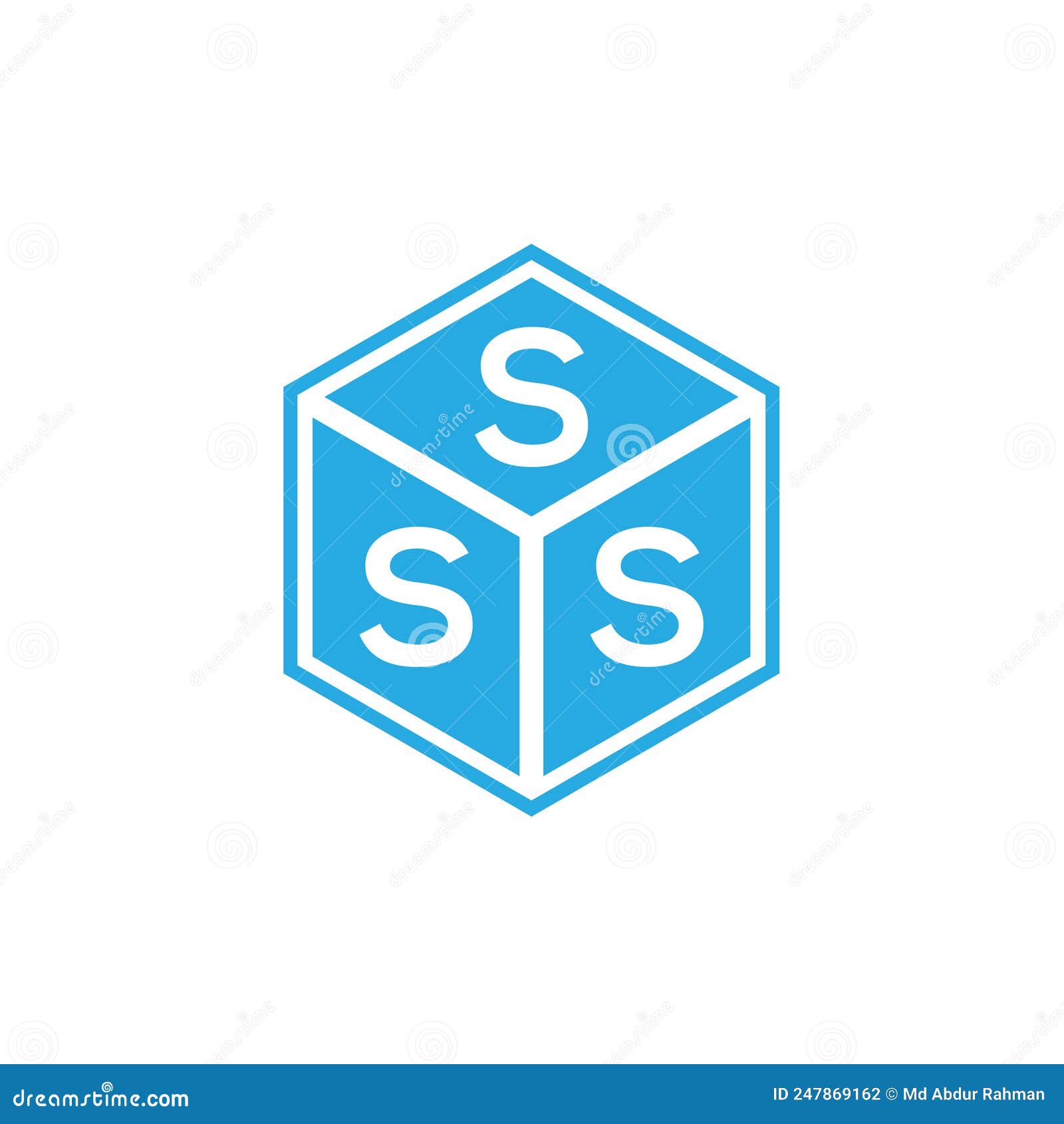 SSS Letter Logo Design on Black Background. SSS Creative Initials ...