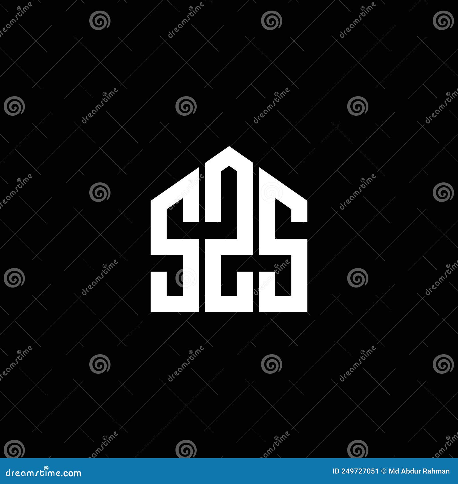 SSS Letter Logo Design on BLACK Background. SSS Creative Initials ...