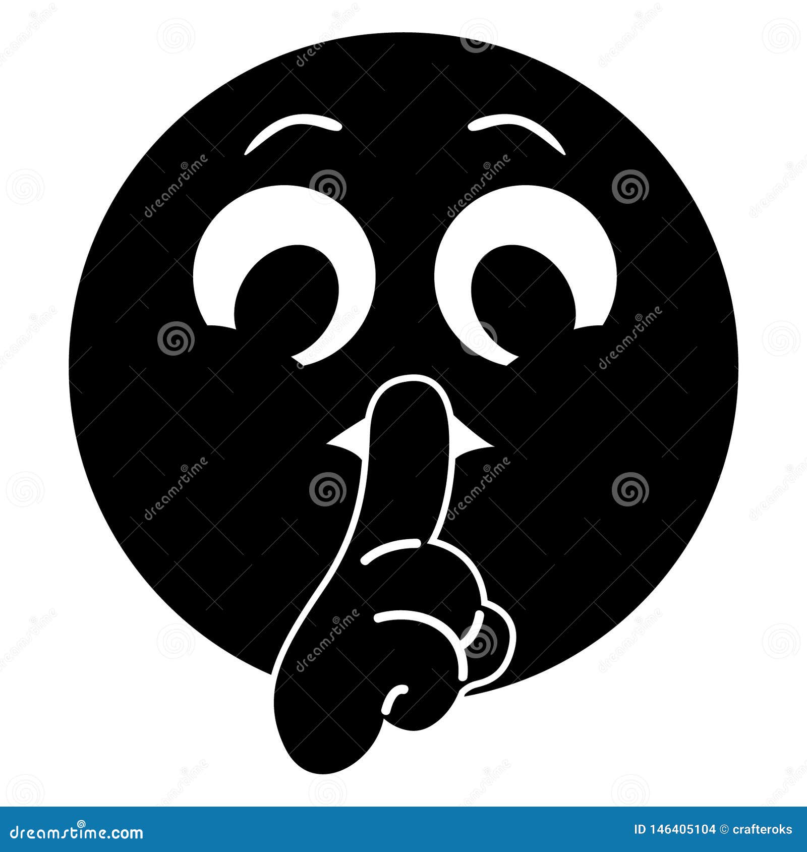 Ssshhh Quiet Illustration by Crafteroks Stock Vector - Illustration of ...