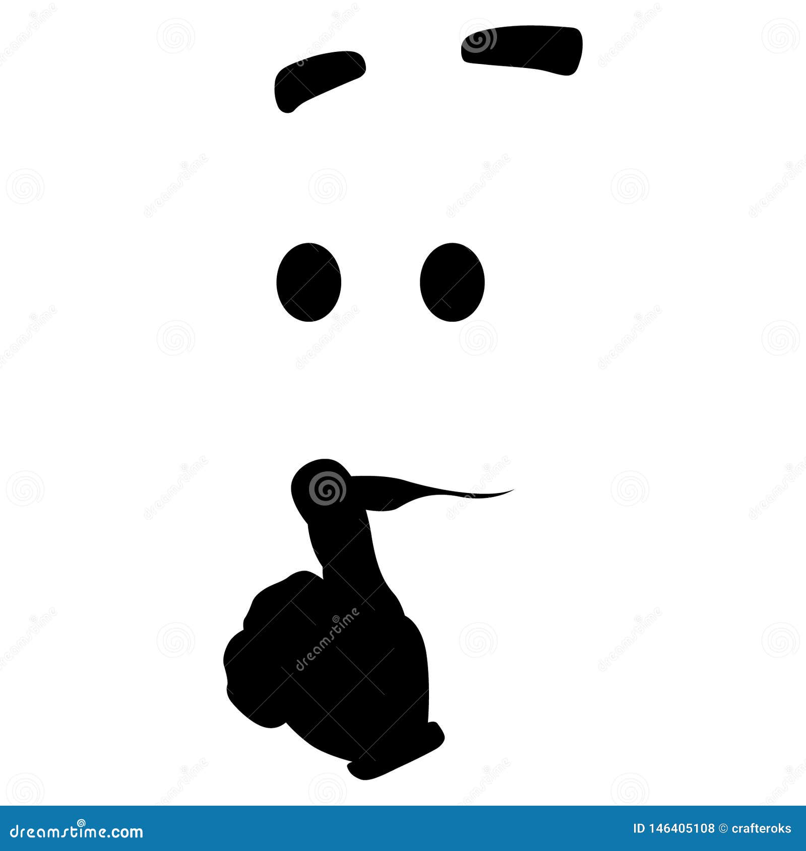 Ssshhh Quiet Illustration by Crafteroks Stock Vector - Illustration of ...