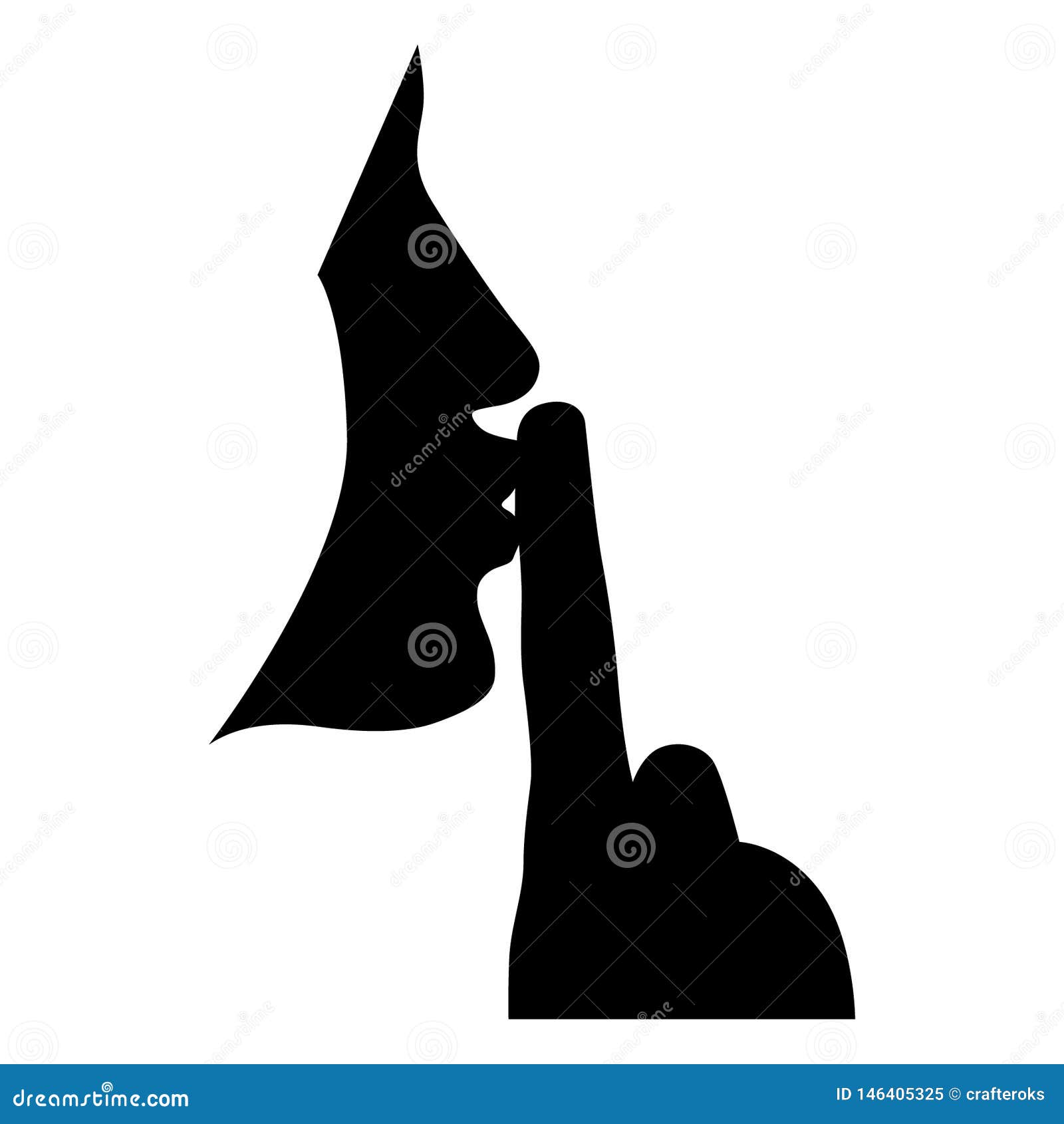 Ssshhh Quiet Illustration by Crafteroks Stock Vector - Illustration of ...