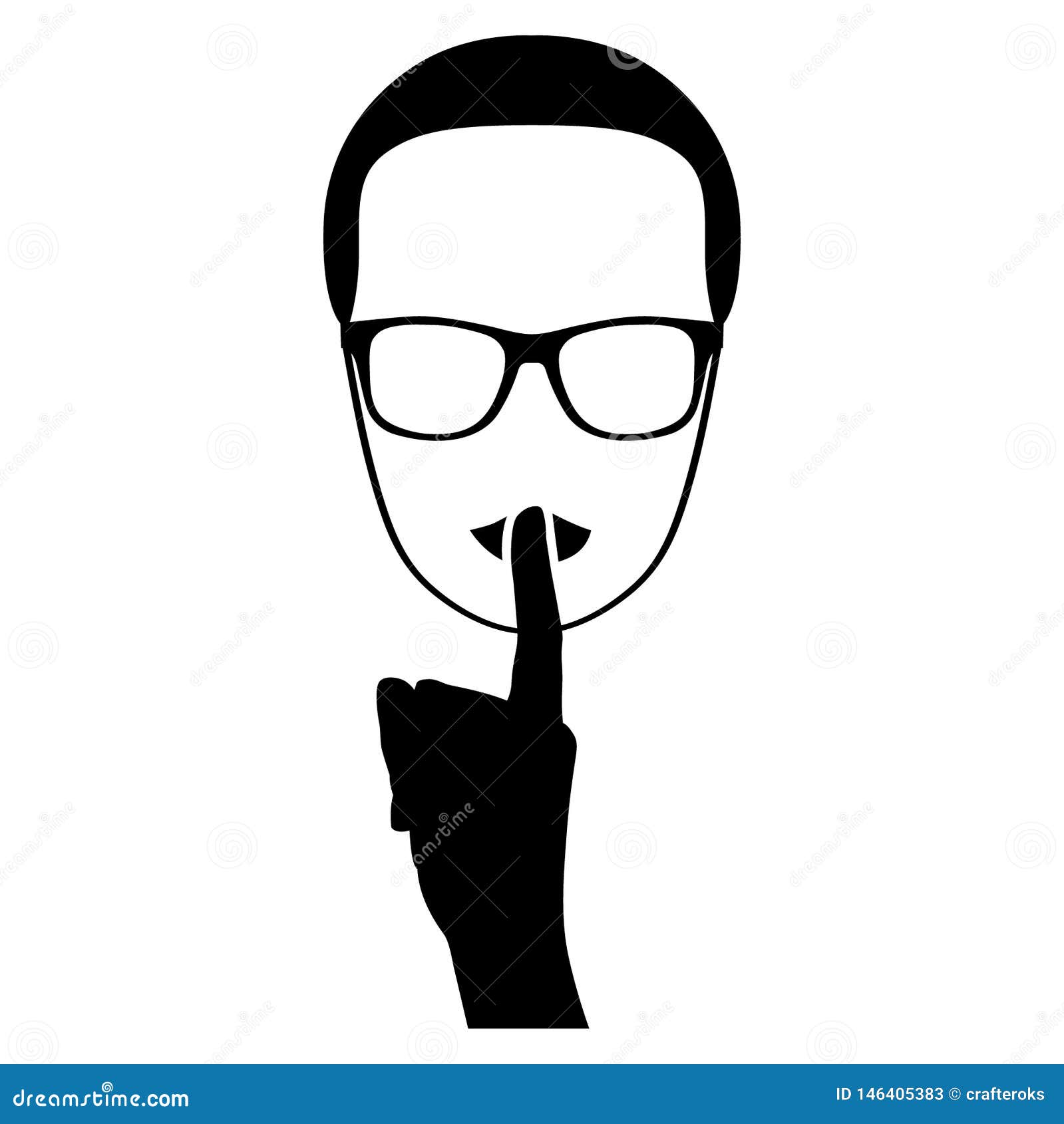 Ssshhh Quiet Illustration by Crafteroks Stock Vector - Illustration of ...