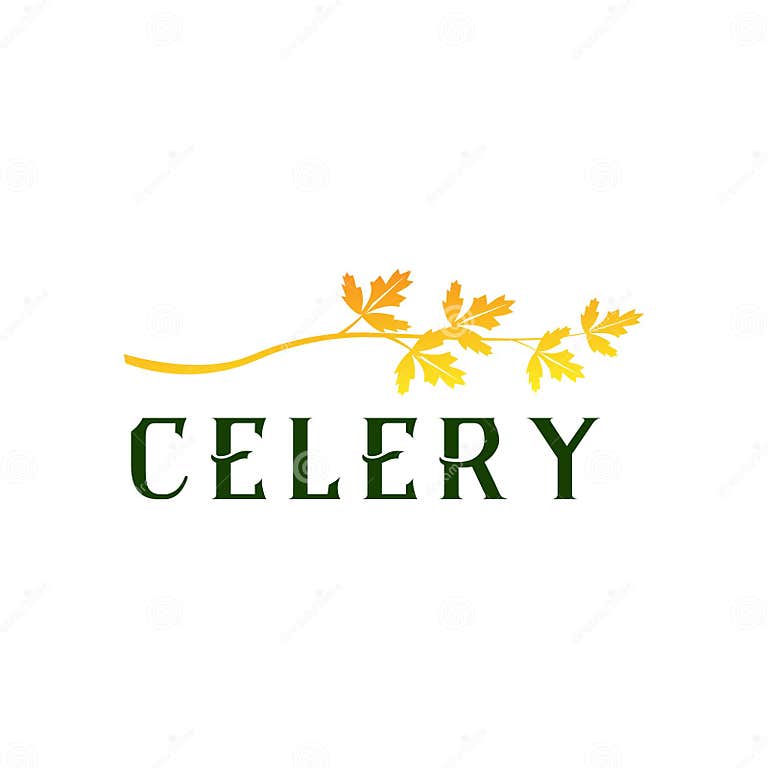 Celery Logo Design Vector Illustration Stock Vector - Illustration of ...