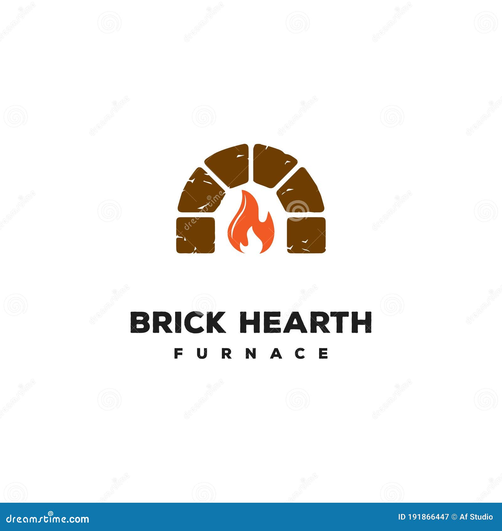Red Brick, Furnace Logo Design Inspiration. Vector Illustration ...