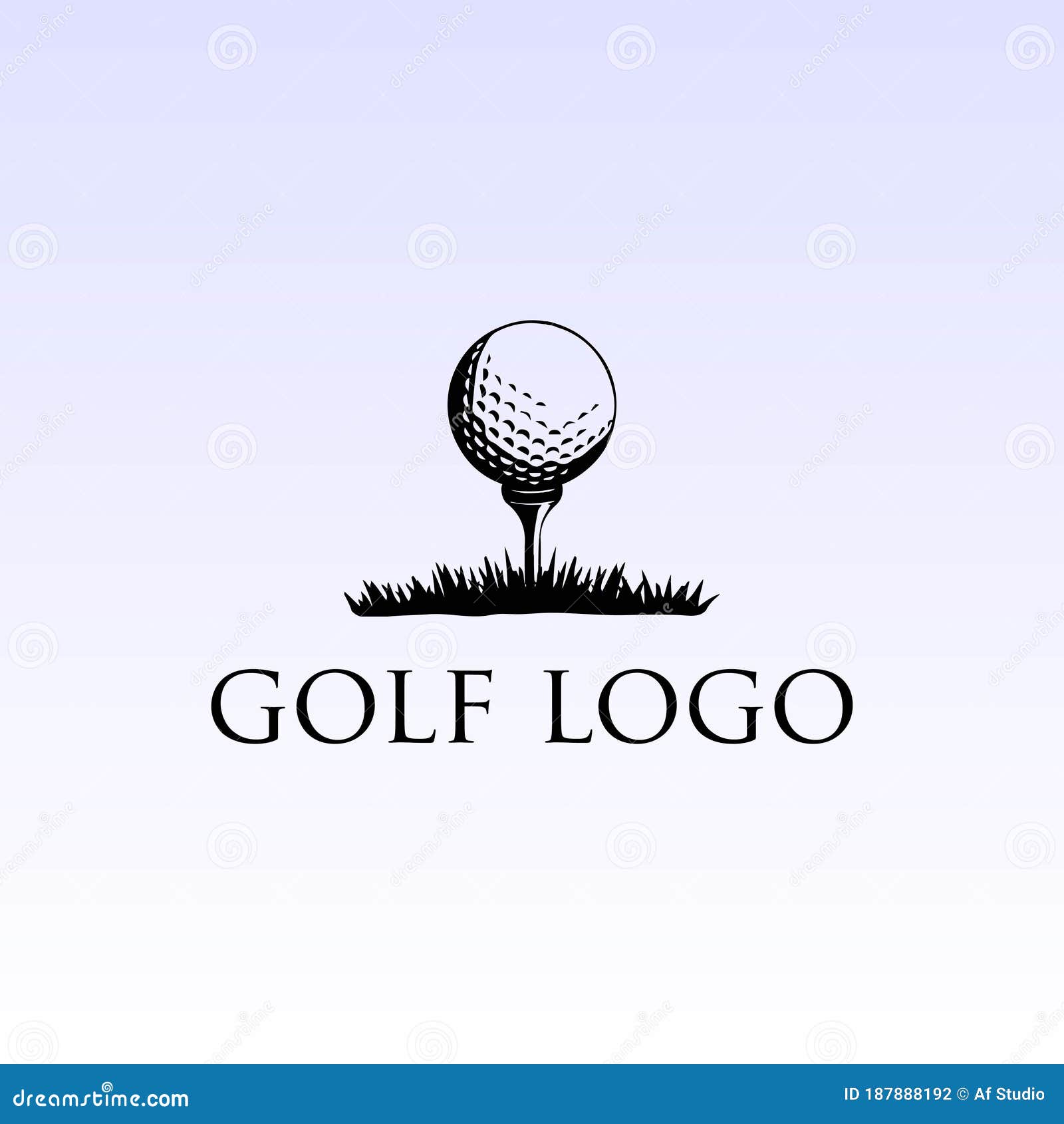 Simple Retro Vintage Ball Tee Grass Golf Sport Club Logo Design Stock ...