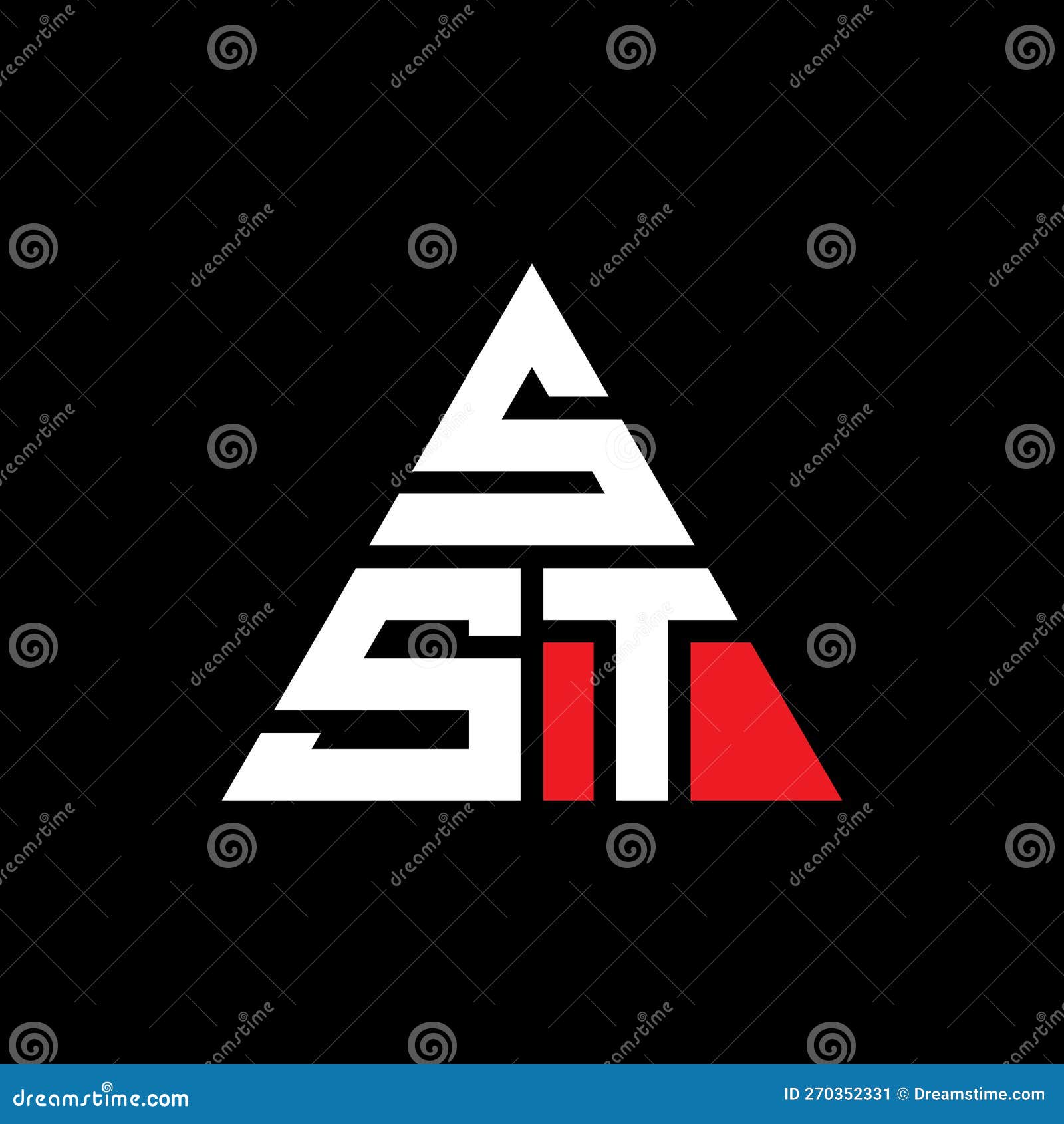 SST Triangle Letter Logo Design with Triangle Shape. SST Triangle Logo ...