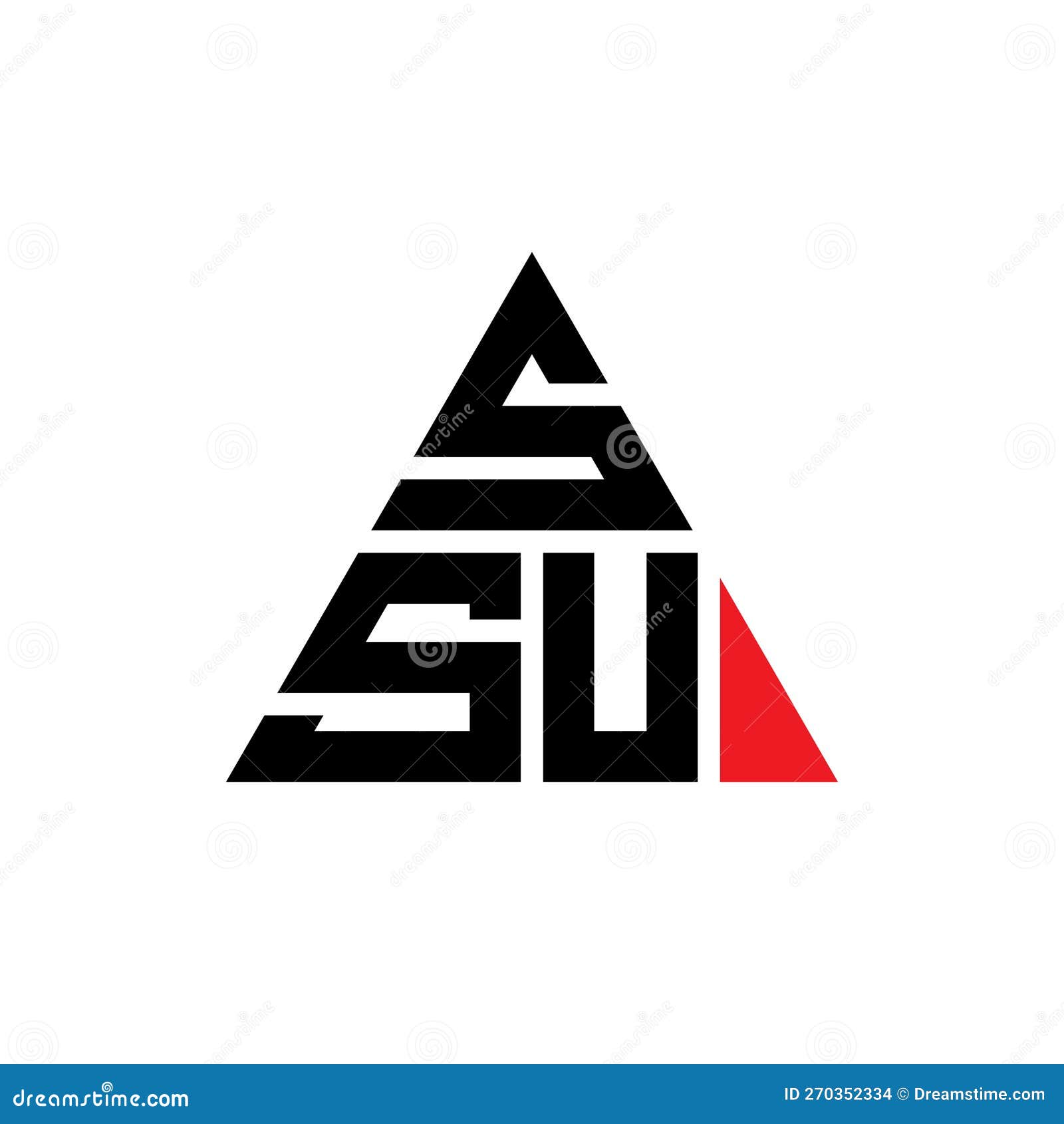 SSU Triangle Letter Logo Design with Triangle Shape. SSU Triangle Logo ...