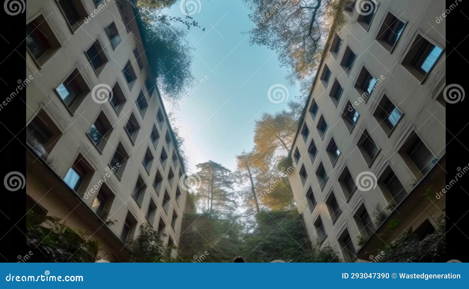 Surrounded Building Wall Hall, An Architectural Composition Of Enclosed ...
