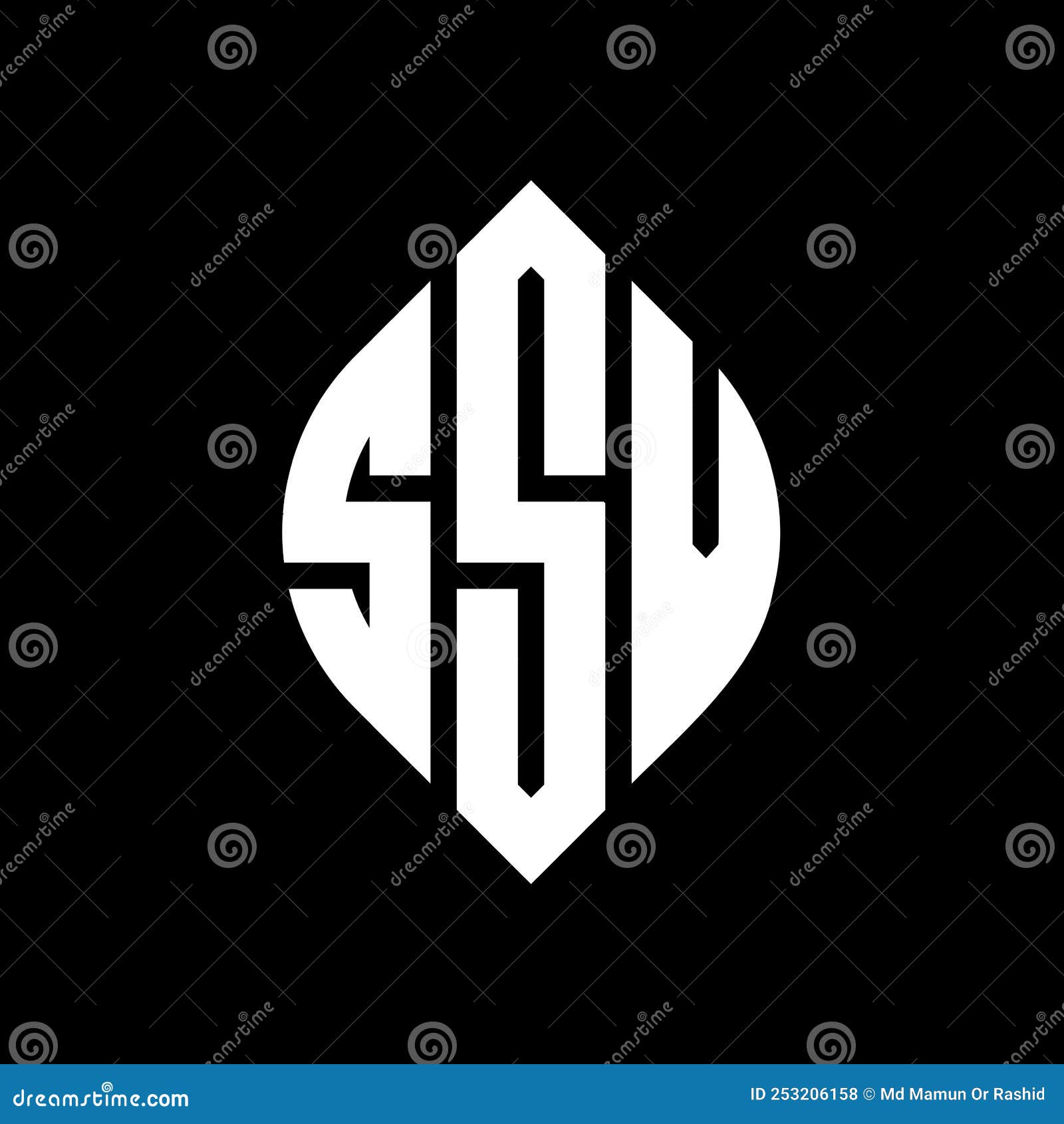 SSV Circle Letter Logo Design with Circle and Ellipse Shape. SSV ...