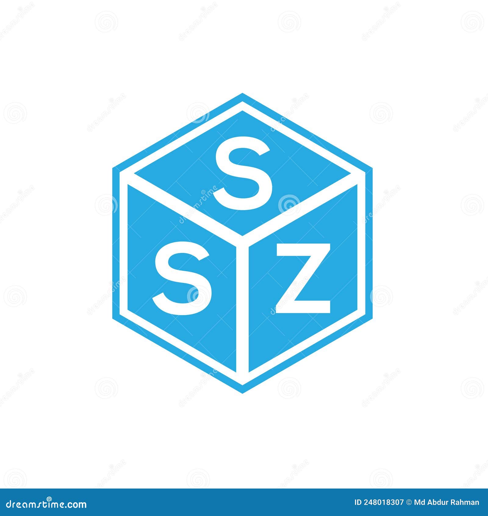 SSZ Letter Logo Design on Black Background. SSZ Creative Initials ...