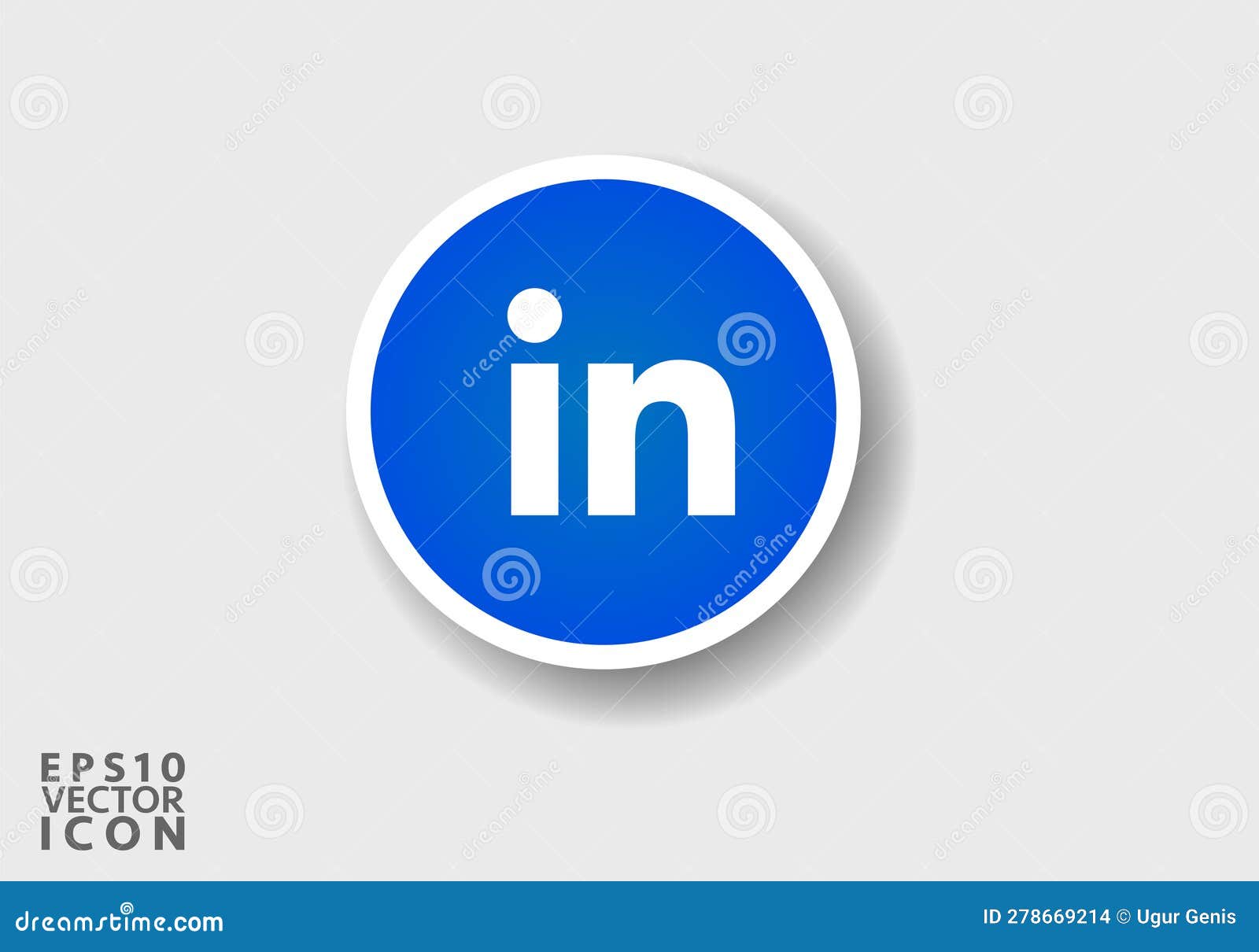 Linkedin Logo Vector is a Stylized Representation of the Logo Editorial ...
