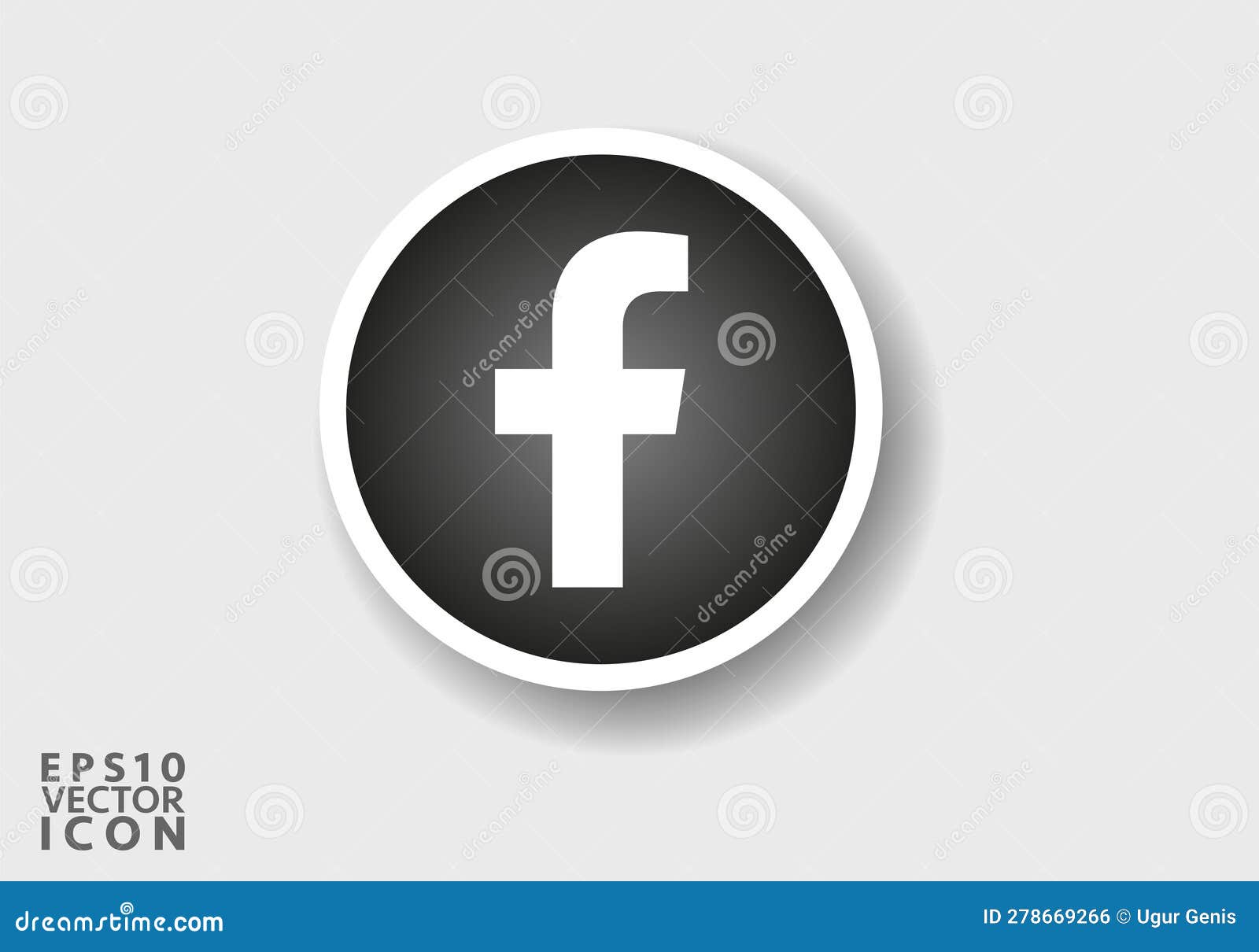 Stylized Facebook Icon Vector | CartoonDealer.com #192539998