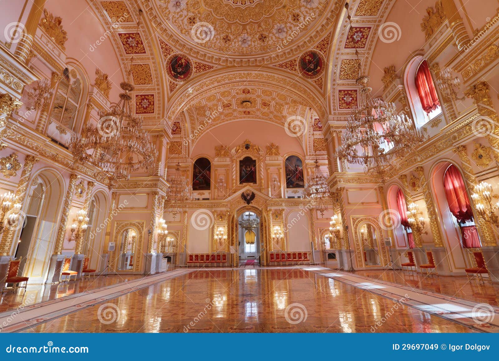 St. Alexander hall stock image. Image of gold, kremlin - 29697049