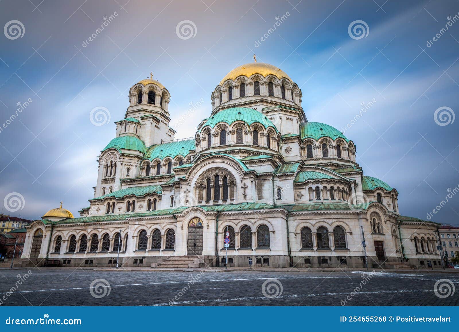 St Alexander Nevski Cathedral in Sofia at Dramatic Sky, Bulgaria ...